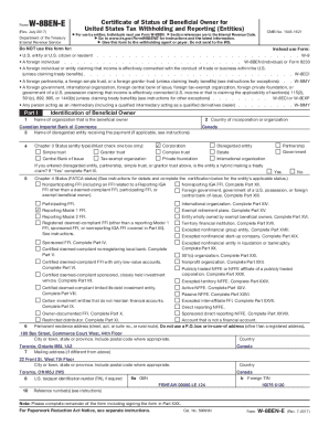 Fillable Online Form W-8BEN-E - CIBC Fax Email Print - pdfFiller