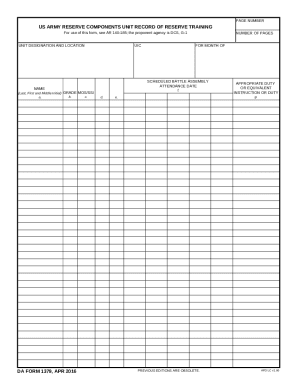 Fillable Online armypubs army US ARMY RESERVE COMPONENTS UNIT RECORD OF ...