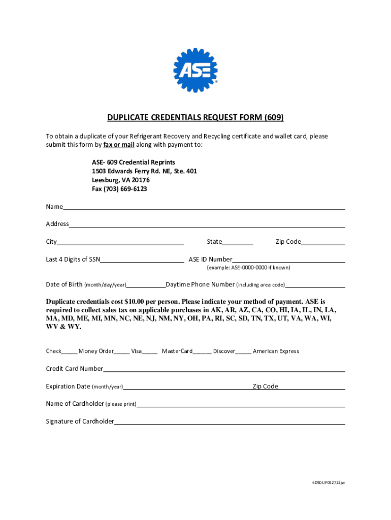 Fillable Online www.pdffiller.com572287178--DUPLICATEFillable Online DUPLICATE CREDENTIALS ...