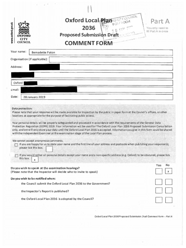 Fillable Online www.linkedin.compulseoxford-local-plan-2036The Oxford ...