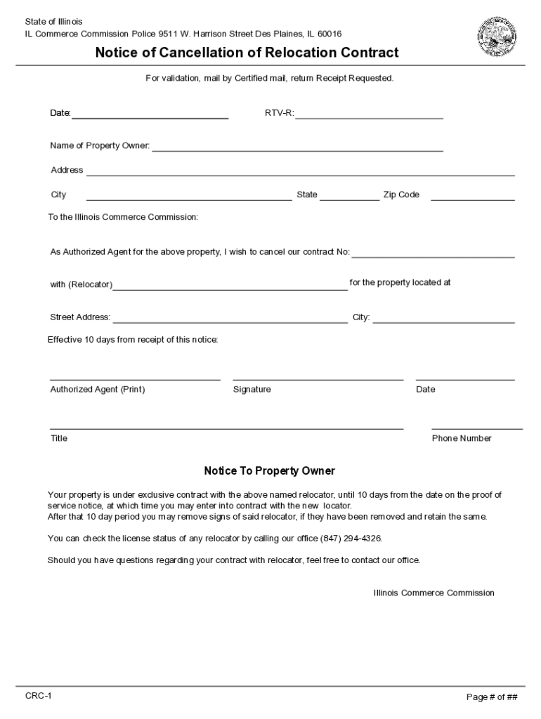 Fillable Online ISP District Chicago - Des Plaines - Illinois State ...