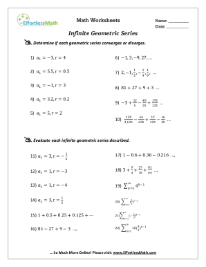 Fillable Online How to Solve Infinite Geometric Series? (+FREE ...