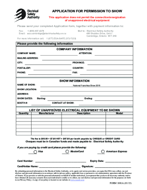 Fillable Online Ontarios Electrical Product Approval Requirements ...