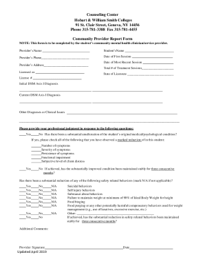 Fillable Online Community Provider Report Form Fax Email Print - pdfFiller