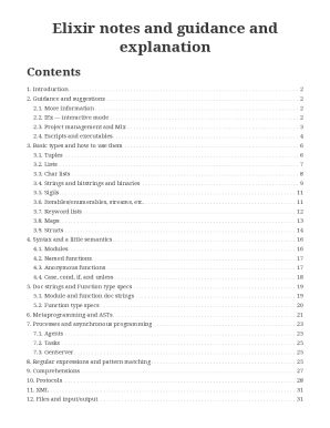 Fillable Online Elixir notes and guidance and explanation - Dave's page ...