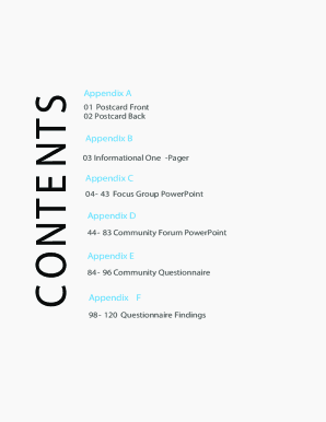 Fillable Online Appendix A Appendix B Appendix C Appendix D Appendix E ...