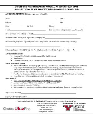 Fillable Online CHOOSE OHIO FIRST SCHOLARSHIP PROGRAM AT ... Fax Email ...