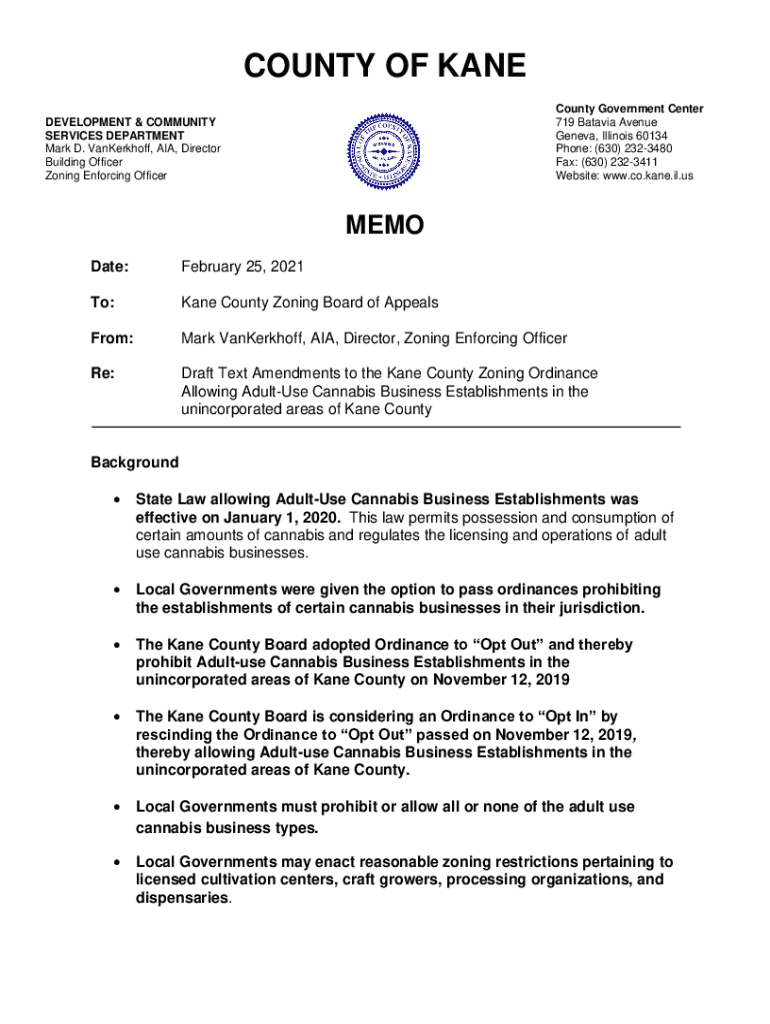 Fillable Online KANE COUNTY DEVELOPMENT DEPARTMENT Zoning Division ...