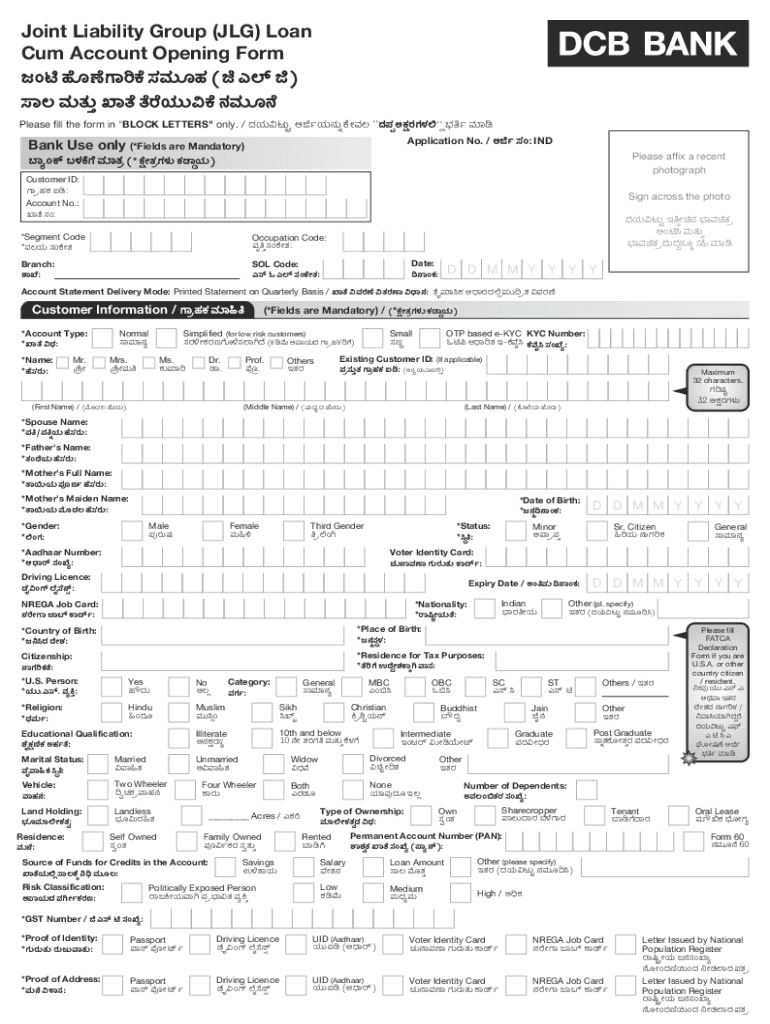 Fillable Online www.dcbbank.compdfsJLG-Form-GujaratiJoint Liability ...