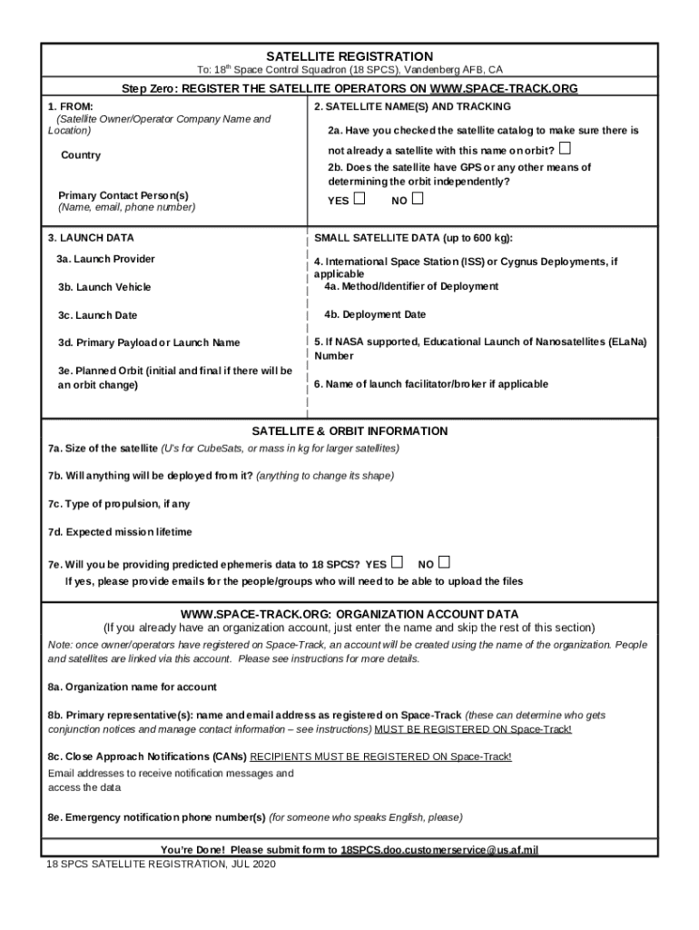 USSTRATCOM 1. Orbital Data Request Doc Template | pdfFiller