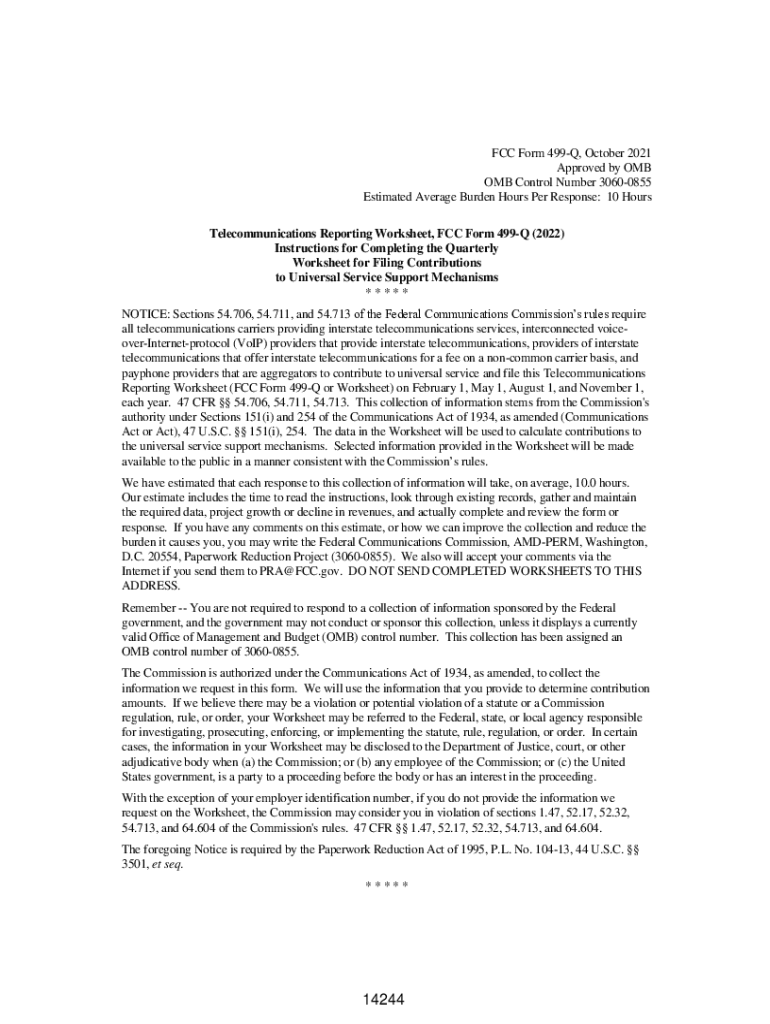 Fillable Online www.usac.orgwp-contentuploadsInstructions for Completing the Quarterly Worksheet ...