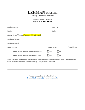 Fillable Online lehman.edustudent-disability-servicesdocumentsLehman ...
