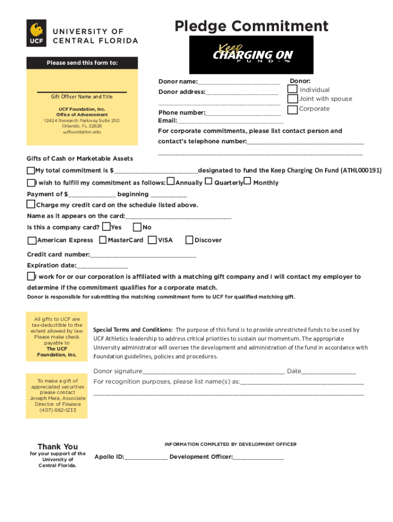 Fillable Online netcommunity.gsu.edufileMajor-Gift-Pledge-FormGIFT ...
