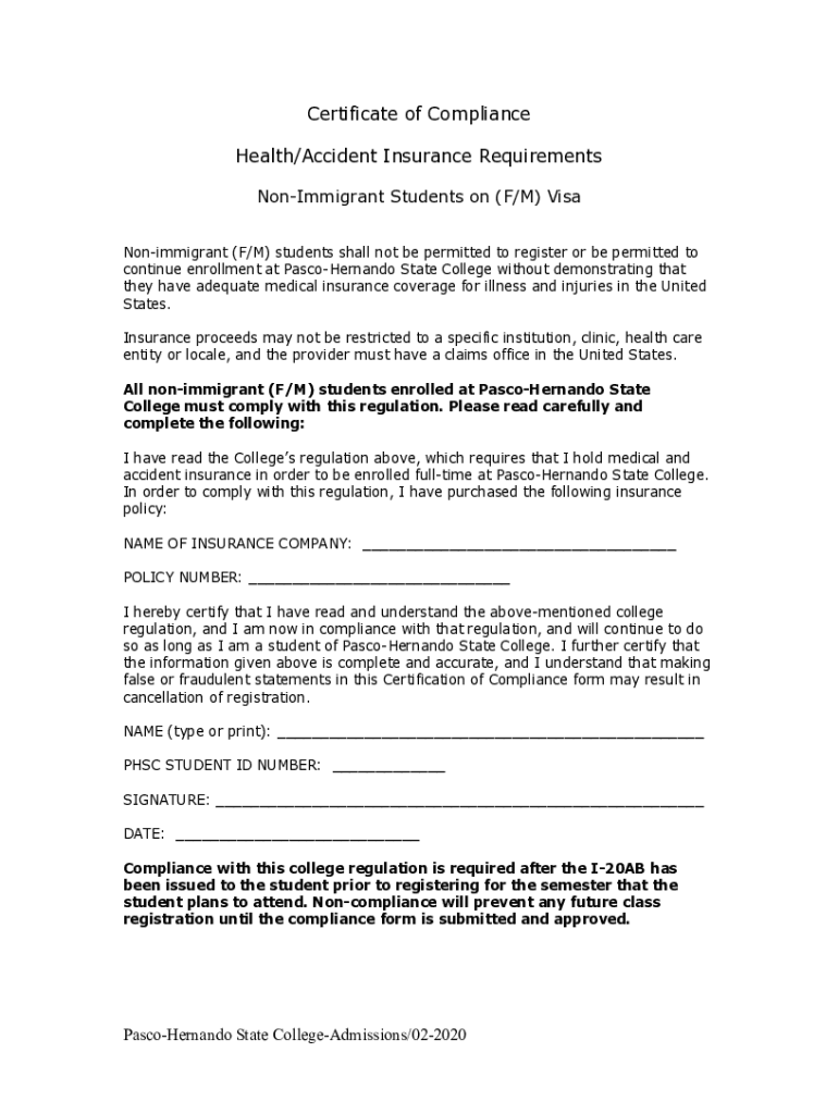 Fillable Online Certificate of Compliance 02-2020editedblm. Certificate of Compliance ...