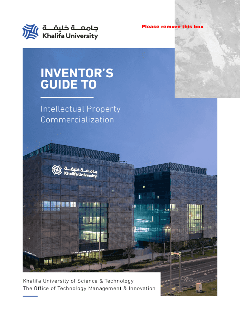 Fillable Online INVENTOR'S GUIDE TO - Khalifa University Fax Email Print - pdfFiller