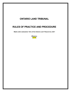 Fillable Online www.publications.gov.on.caCL31486Ontario Land Tribunal Rules of Practice and ...