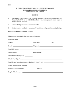 Fillable Online HCC Foundation Scholarship Process - Houston Community College FoECACE ...