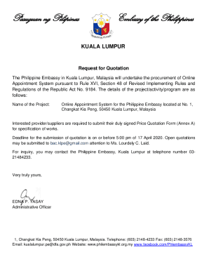 Fillable Online Embassy of the Philippines, Kuala Lumpur - WikipediaThe ...