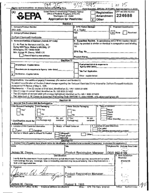 Fillable Online U.S. EPA, Pesticide Product Label, DUPONT FINESSE ...