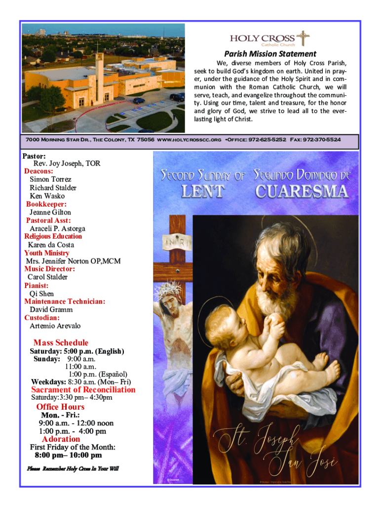 Fillable Online Parish Mission Statement - cloudfront.net Fax Email ...