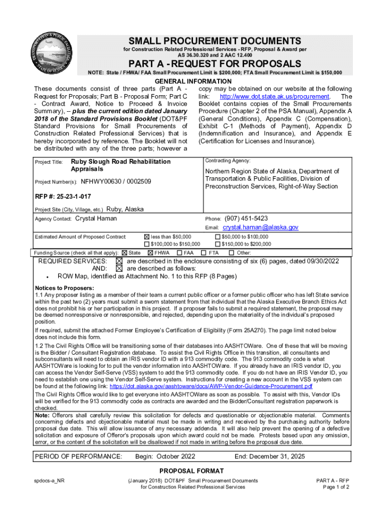 Fillable Online dot alaska for Construction Related Professional ...