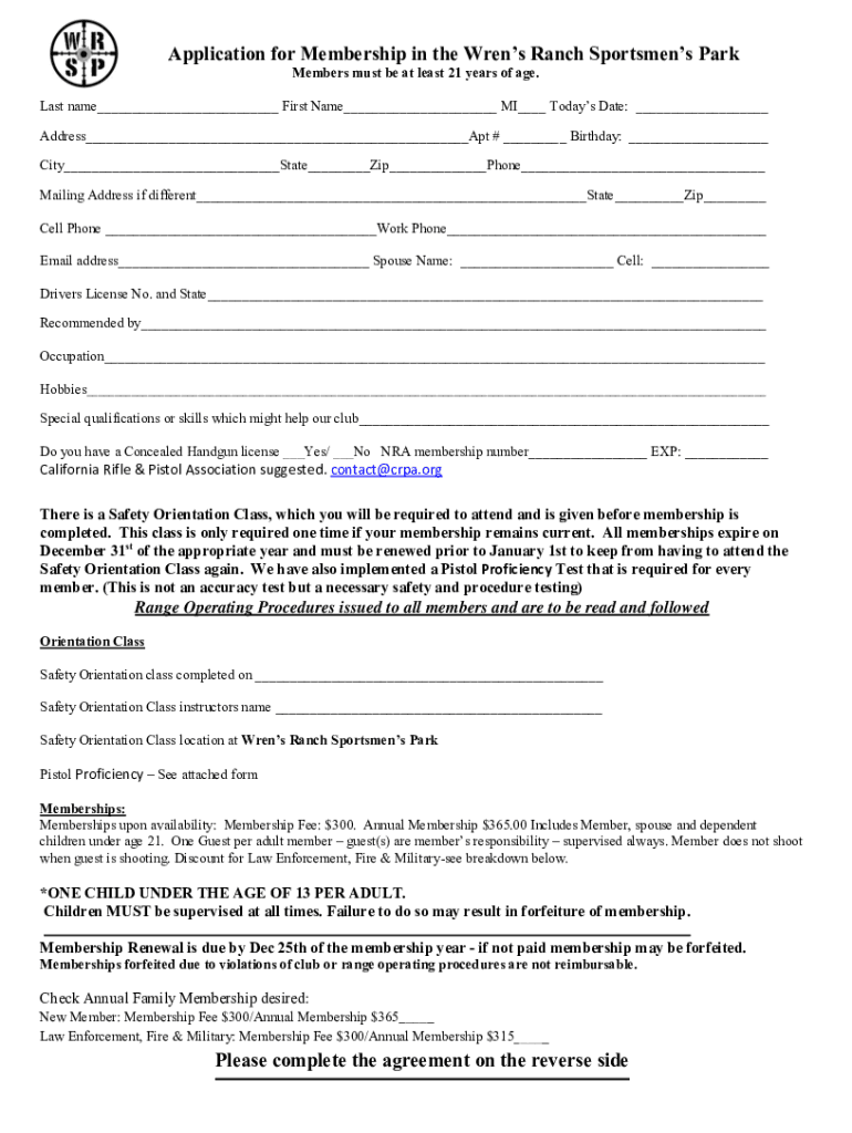 Fillable Online usa-med.worldorgs.comcatalogperrisWrens Ranch Sportsmens Park in the city Perris ...