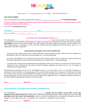 Fillable Online How to Organize a Color Run with the Help of School-A ...