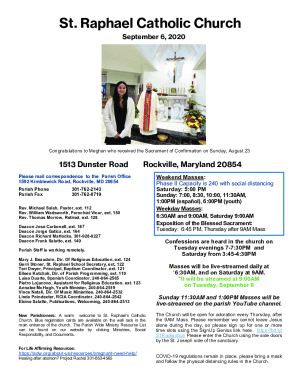 Fillable Online St. Joseph/St. Raphael Catholic Parish, Springfield, OH ...