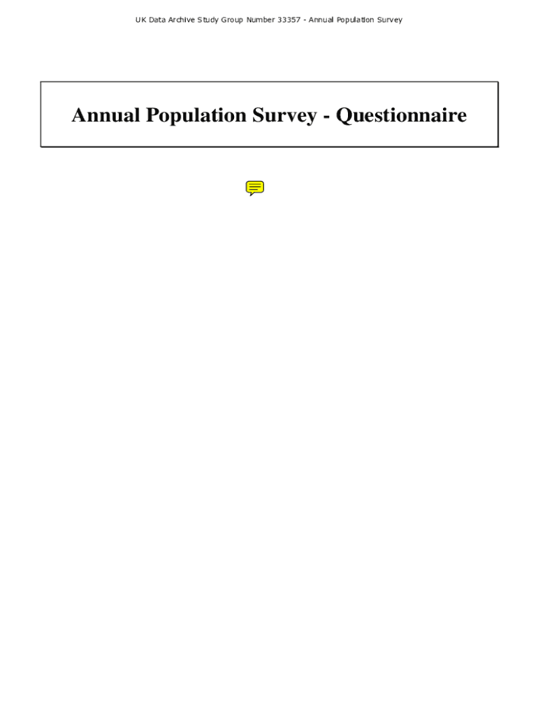 Fillable Online Annual population survey (APS) QMI - Office for ...
