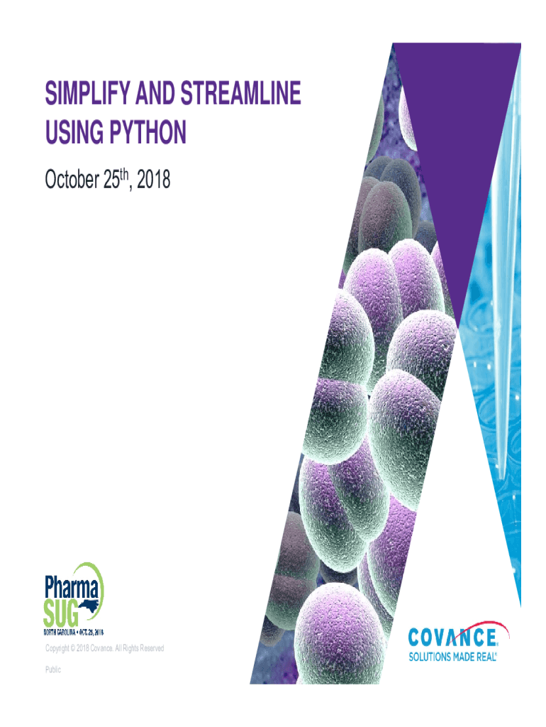 Fillable Online SIMPLIFY AND STREAMLINE USING PYTHON - PharmaSUG Fax ...
