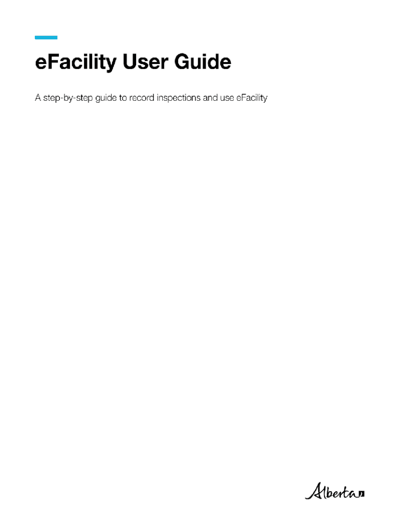 Fillable Online eFacility User Guide. eFacility User Guide - a step-by ...