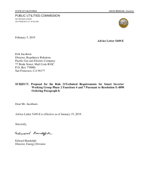 Fillable Online Fillable Online docs cpuc ca STATE OF CALIFORNIA GAVIN ...