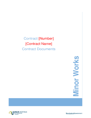 Fillable Online www.nzta.govt.nzassetsresourcesContract Number Contract ...