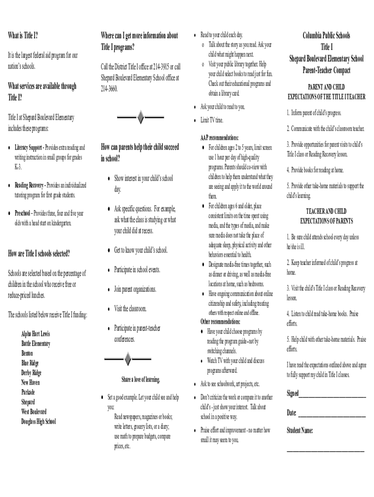 Fillable Online Handy Handout #386: What is Title 1?Handy Handout #386: What is Title 1?Title I ...