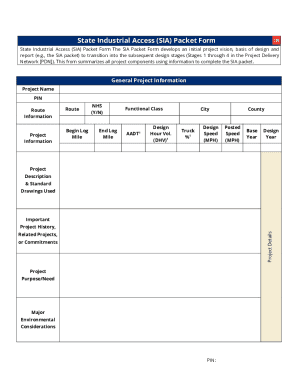 Fillable Online State Industrial Access (SIA) Packet Form Fax Email ...