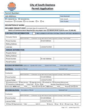 Fillable Online Building Permit Application updated 07 2021 - draft BW ...