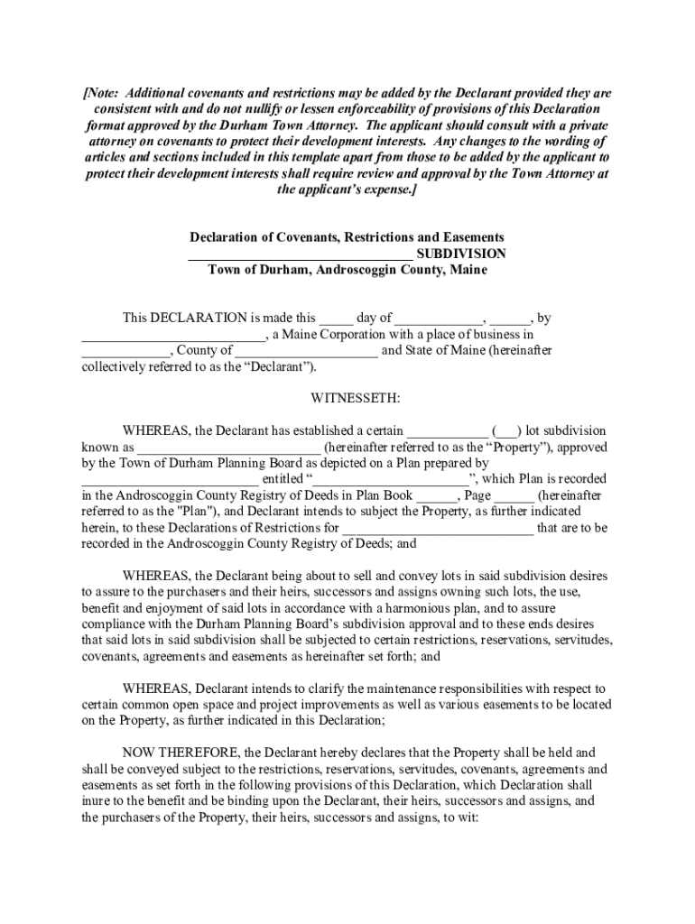 Fillable Online Simply Unenforceable: HOA Covenants and How They Can Go ...