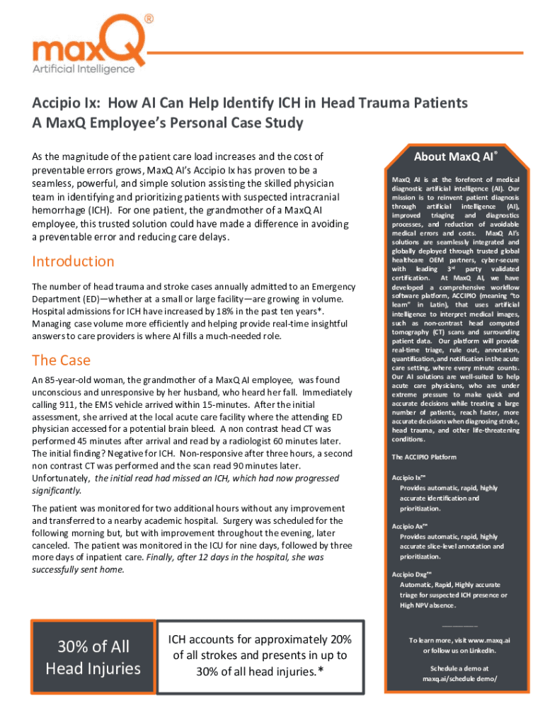 Fillable Online Accipio Ix: How AI Can Help Identify ICH in Head Trauma ...