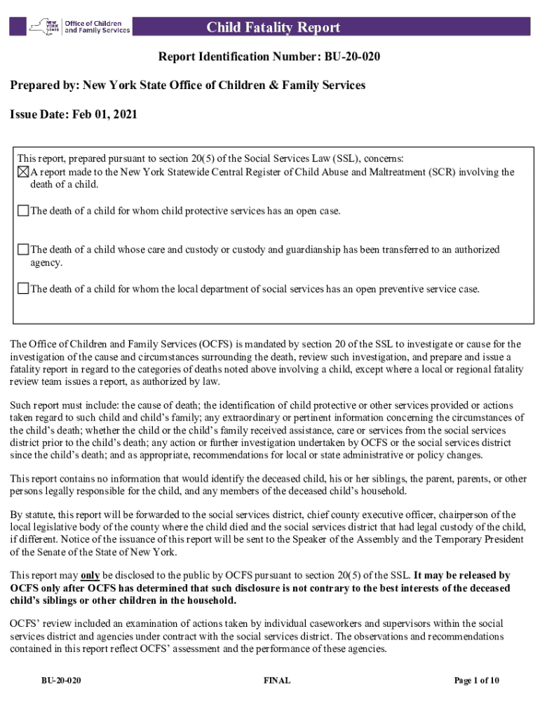 Fillable Online ocfs ny www.myflfamilies.comchildfatalityChild Fatality ...