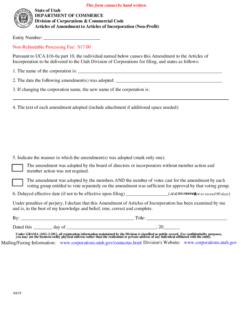 Fillable Online corporations utah rules.utah.gov wp-content uploadsPROCLAMATION WHEREAS, NOW ...