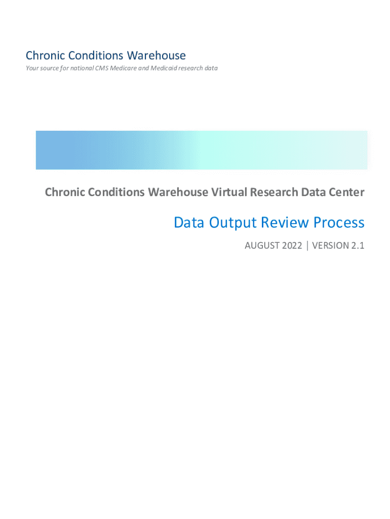 Fillable Online CCW VRDC Data Output Review Process. CCW VRDC Data ...