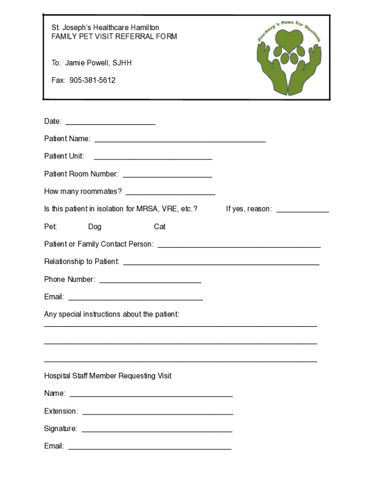 Fillable Online www.sjhhnss.orgFormsIndexSt. Joseph Network Support ...