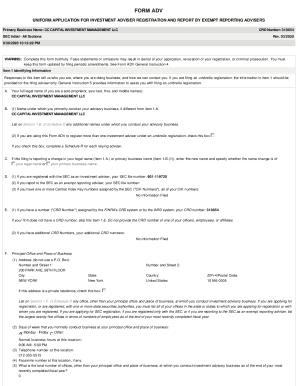 Fillable Online CC Capital ADV Part 1 - CalPERS Fax Email Print - pdfFiller