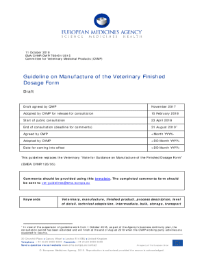 Fillable Online GL - Manufacture of the finished dosage form Fax Email Print - pdfFiller