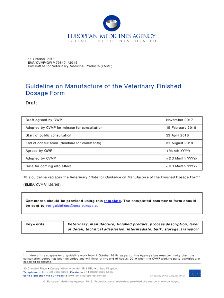 Fillable Online GL - Manufacture of the finished dosage form Fax Email Print - pdfFiller
