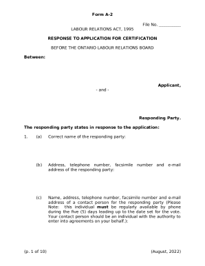 www.dochub.com-110995--a33 A33 LABOUR RELATIONS ACT, 1995 APPLICATION ...