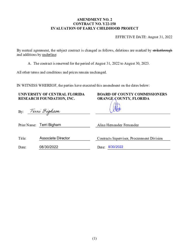 Fillable Online ftp orangecountyfl www.lawinsider.comamendment-no-2 ...