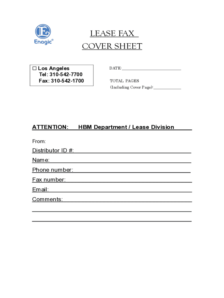 Fillable Online Comm Lease Cover Sheet.doc Fax Email Print - pdfFiller