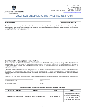 Fillable Online 2223 Special Circumstance Request Form.docx Fax Email ...