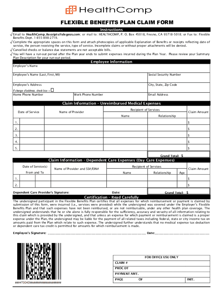 Fillable Online HEALTH REIMBURSEMENT ACCOUNT (HRA) CLAIM FORM For Claims Submissions ... Fax ...